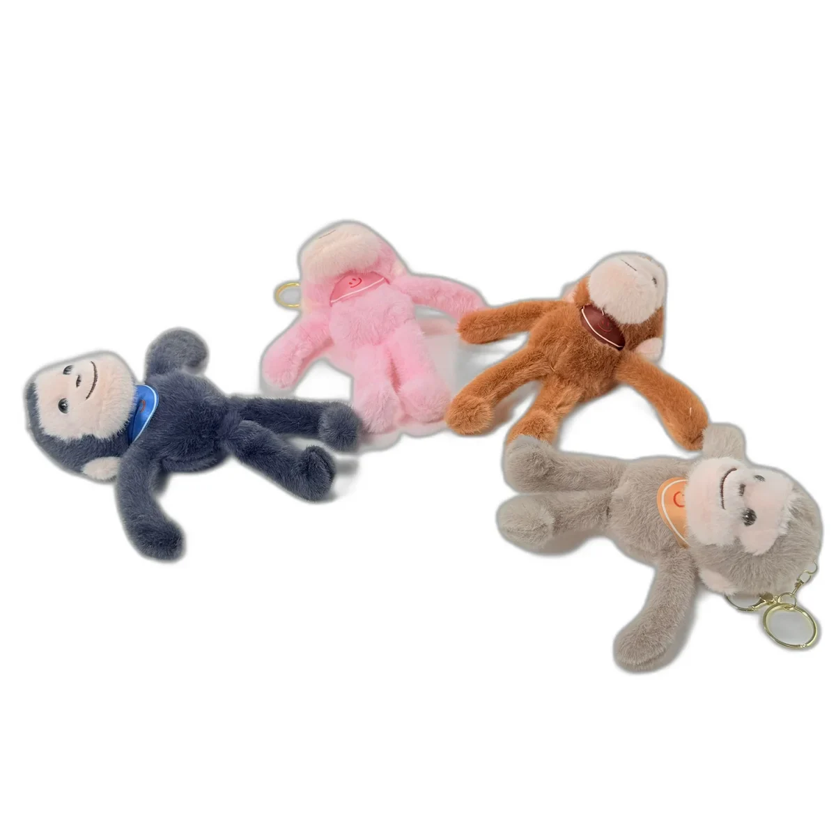 Breloc din Plus Maimuțică, Model Moale și Amuzant, Accesoriu Colorat ...